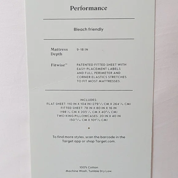 Threshold | Bedding | New Threshold Performance Sheet Set Ivory With ...